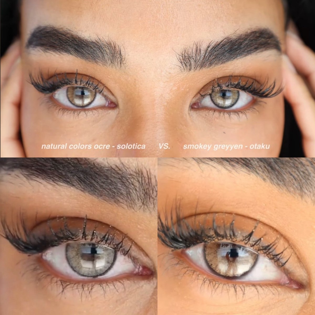 Solotica Natural Ocre vs Otaku Smokey Greyyan Color Comparison ...